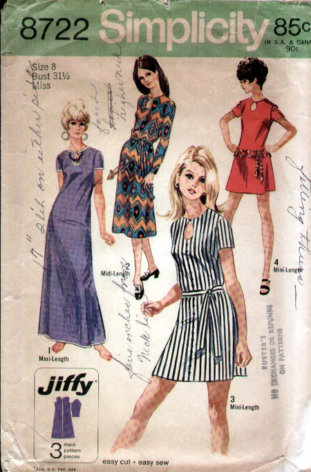 Simplicity 8722 | Vintage Sewing Patterns | Fandom