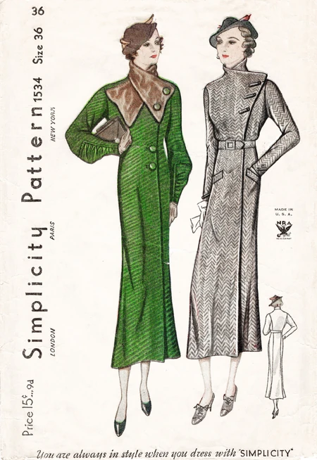 Simplicity 1534 B | Vintage Sewing Patterns | Fandom