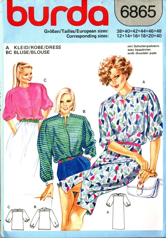 Burda 6865 | Vintage Sewing Patterns | Fandom