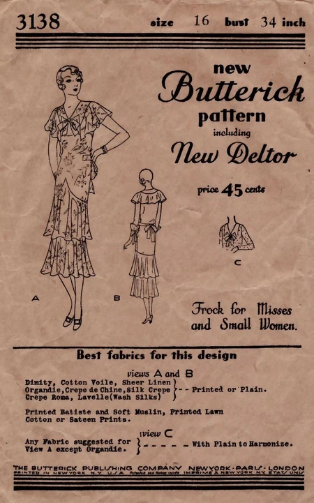 Butterick 3138 B | Vintage Sewing Patterns | Fandom