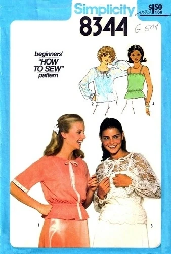 Simplicity 8344 A | Vintage Sewing Patterns | Fandom