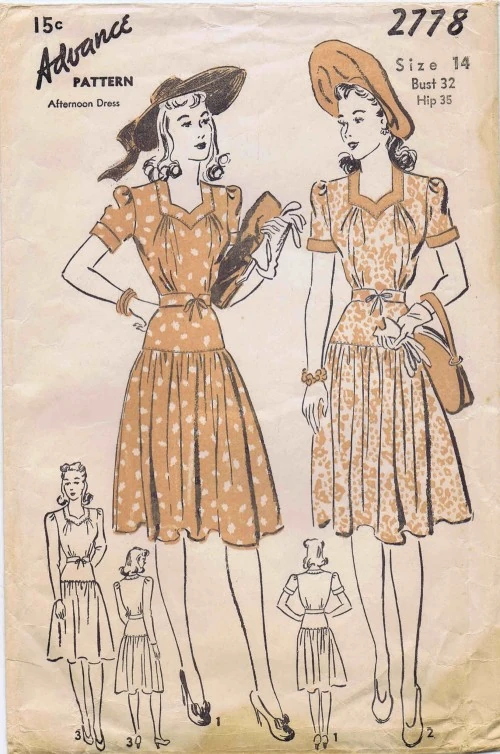 Advance 2778 | Vintage Sewing Patterns | Fandom