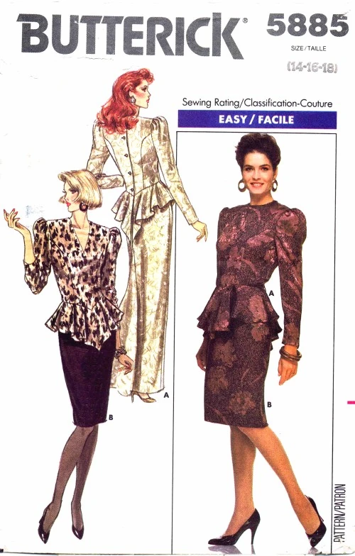 Butterick 5885 C | Vintage Sewing Patterns | Fandom