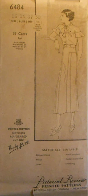 Pictorial Review 6484 | Vintage Sewing Patterns | Fandom