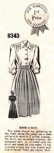 Mail Order 8343 | Vintage Sewing Patterns | Fandom