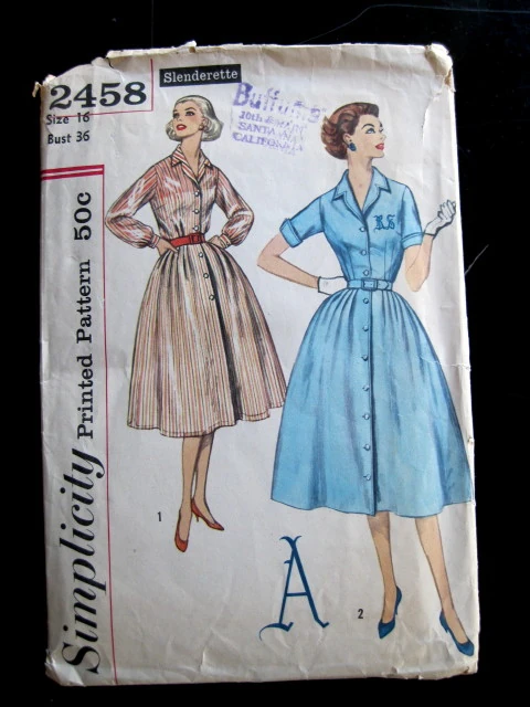 Simplicity 2458 A | Vintage Sewing Patterns | Fandom