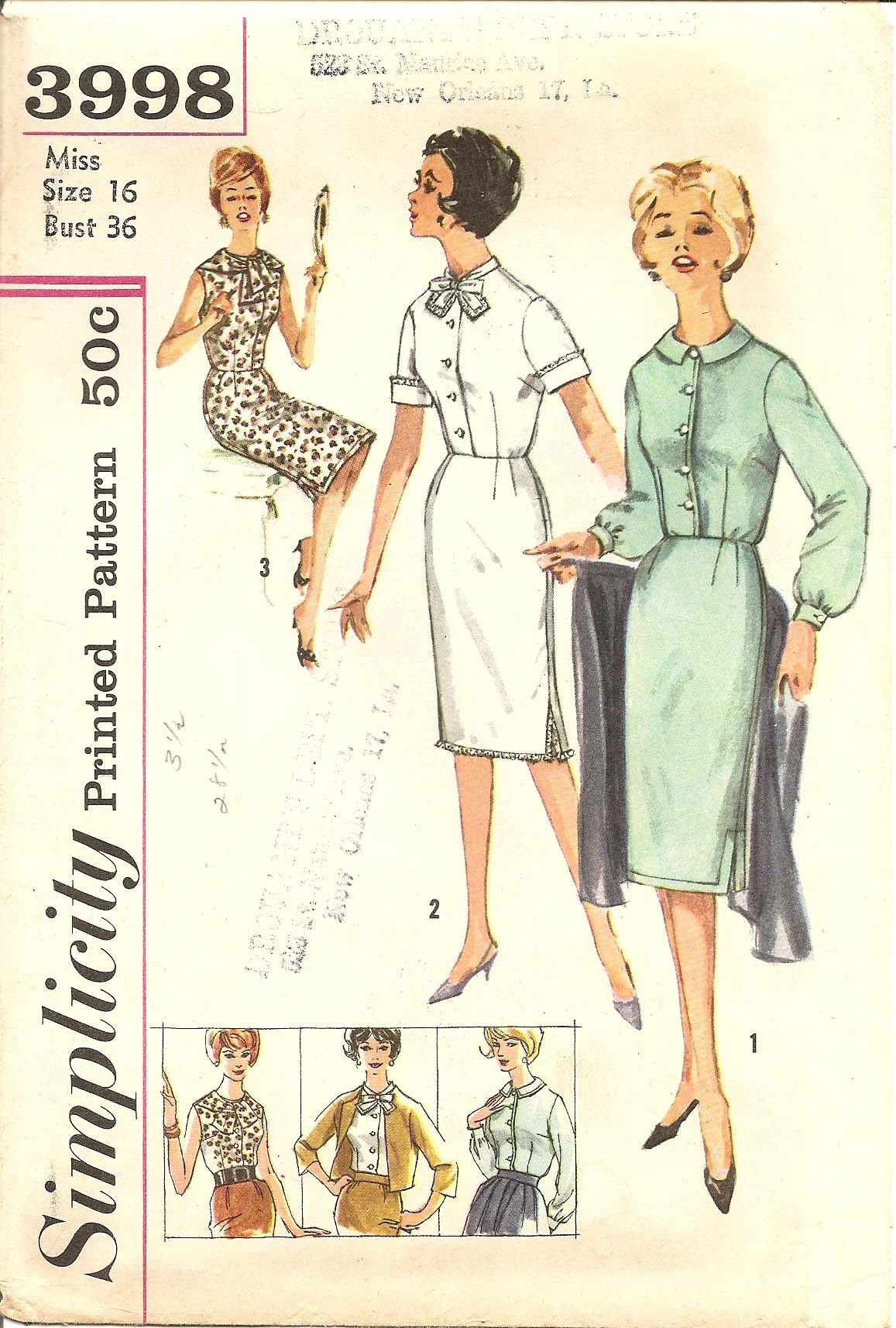 Simplicity 3998 A | Vintage Sewing Patterns | Fandom