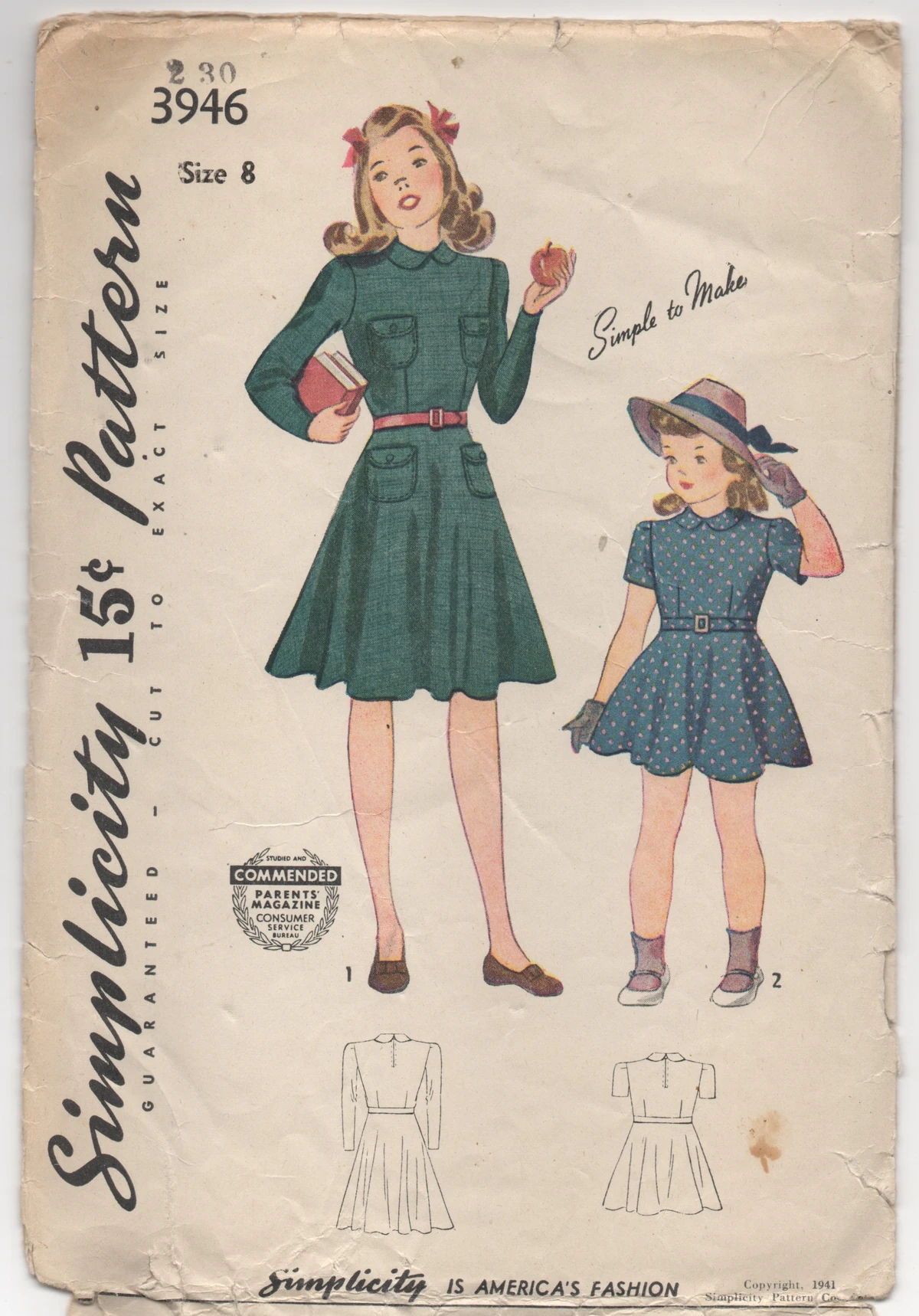Simplicity 3946 B | Vintage Sewing Patterns | Fandom
