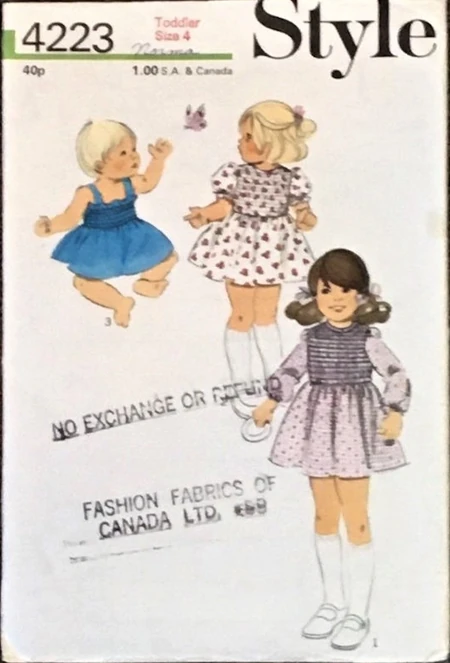 Style 4223 A | Vintage Sewing Patterns | Fandom