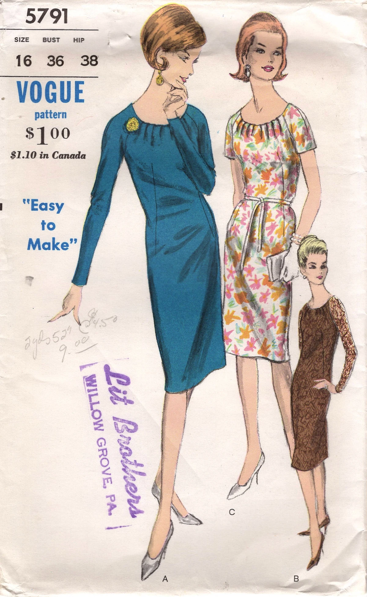 Vogue 5791 | Vintage Sewing Patterns | Fandom