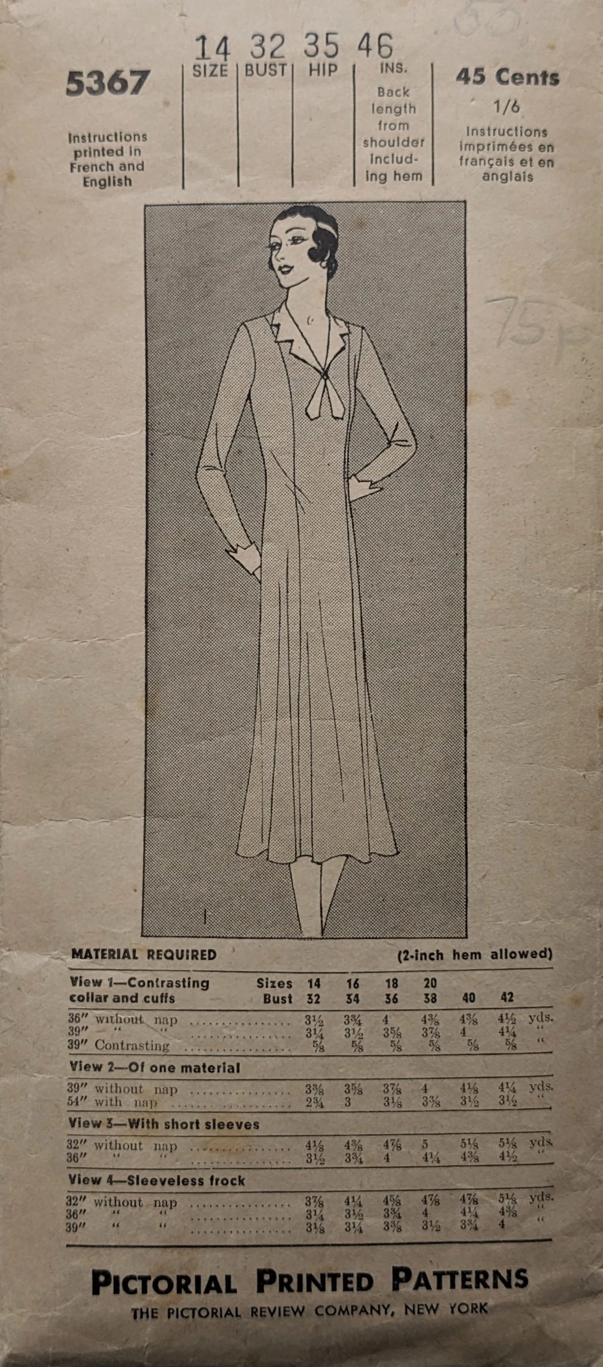 Pictorial Review 5367 | Vintage Sewing Patterns | Fandom