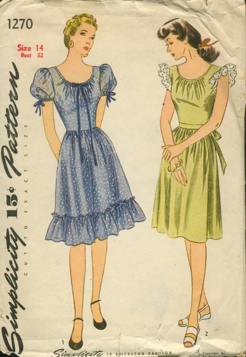 Simplicity 1270 | Vintage Sewing Patterns | Fandom