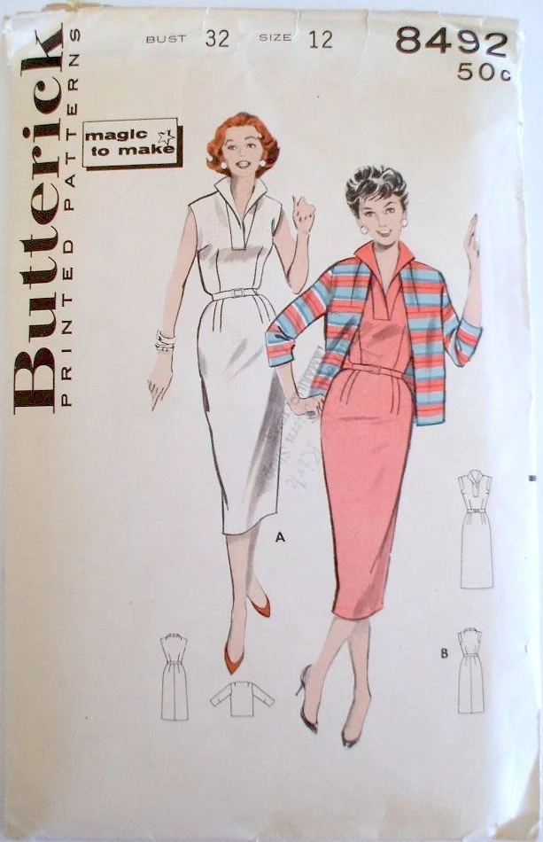 Butterick 8492 | Vintage Sewing Patterns | Fandom