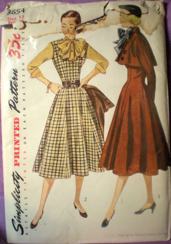 Simplicity 3654 | Vintage Sewing Patterns | Fandom Simplicity 3654 | Vintage Sewing Patterns | Fandom