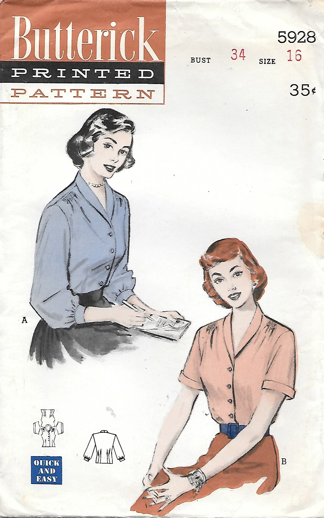 Butterick 5928 | Vintage Sewing Patterns | Fandom