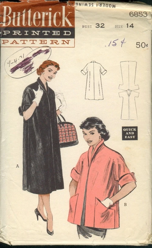 Butterick 6853 | Vintage Sewing Patterns | Fandom