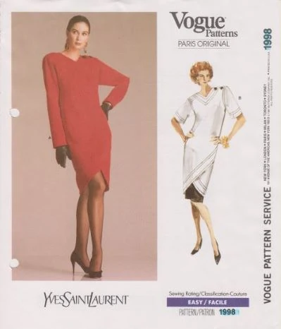 Vogue 1998 B | Vintage Sewing Patterns | Fandom