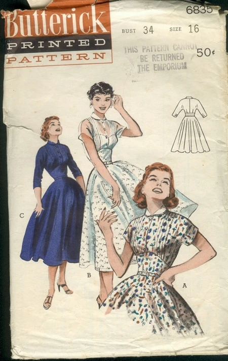 Butterick 6835 | Vintage Sewing Patterns | Fandom