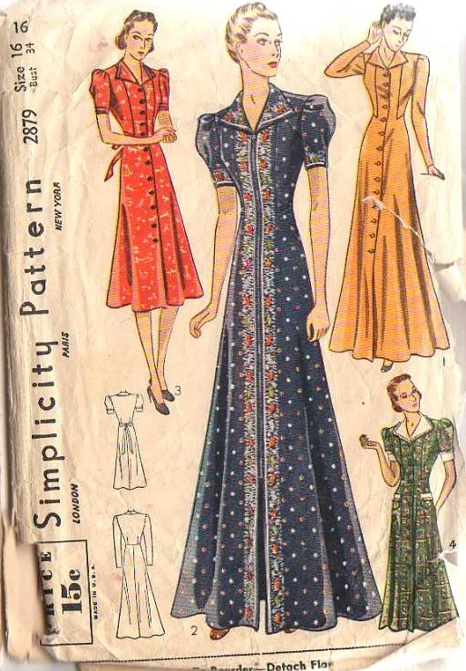 Simplicity 2879 | Vintage Sewing Patterns | Fandom