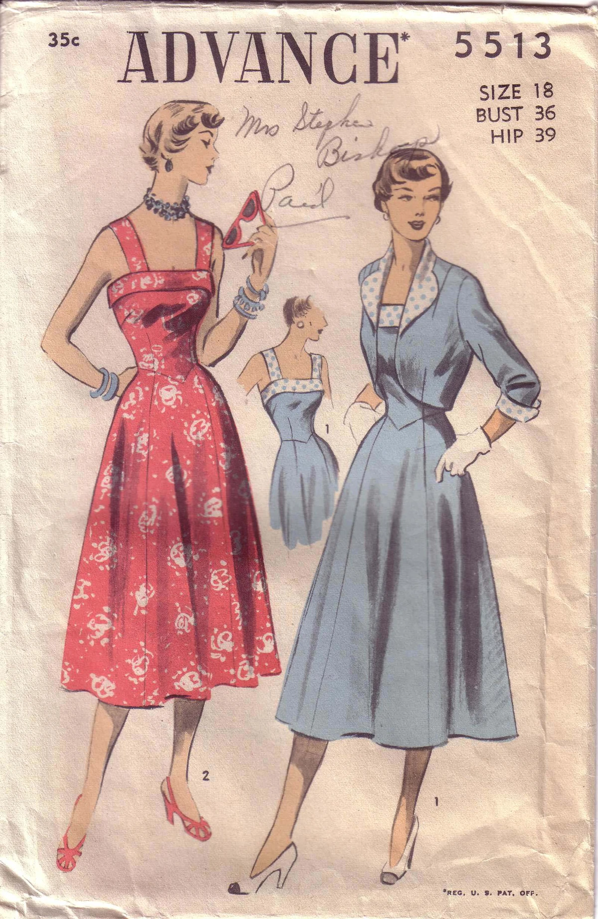 Advance 5513 | Vintage Sewing Patterns | Fandom