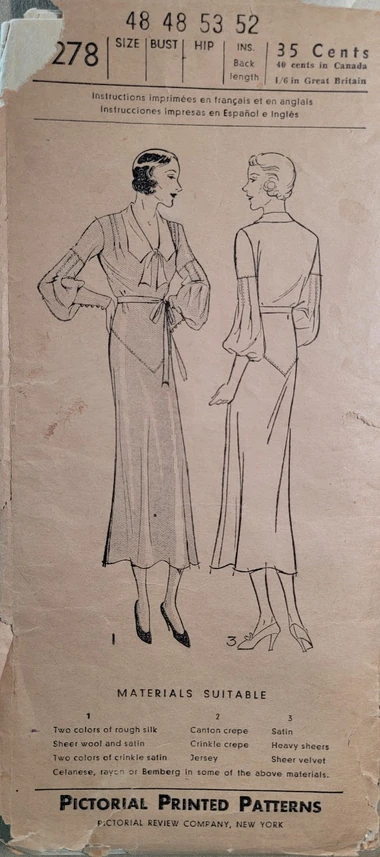 Pictorial Review 6278 | Vintage Sewing Patterns | Fandom