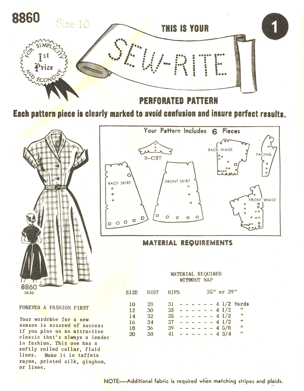 Sew-Rite 8860 | Vintage Sewing Patterns | Fandom