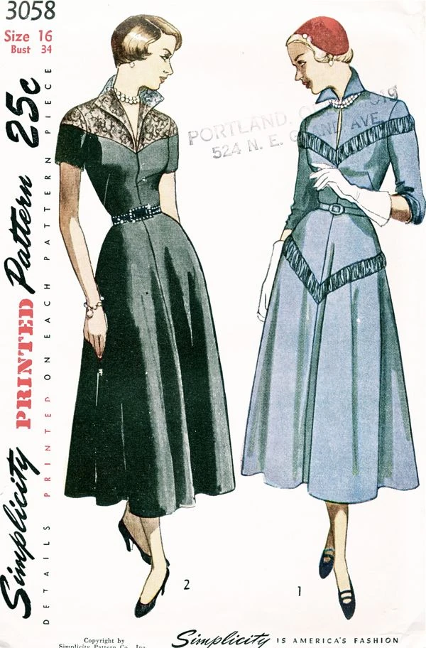 Simplicity 3058 A | Vintage Sewing Patterns | Fandom