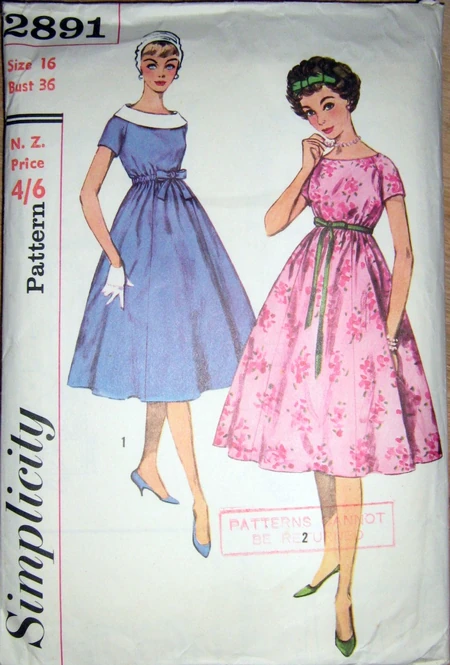 Simplicity 2891 A | Vintage Sewing Patterns | Fandom