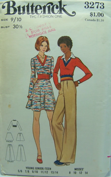 Butterick 3273 A | Vintage Sewing Patterns | Fandom
