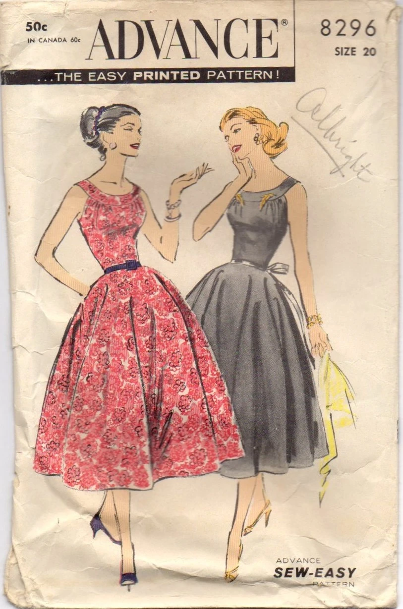 Advance 8296 | Vintage Sewing Patterns | Fandom