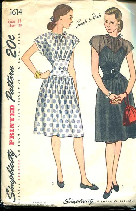 Simplicity 1614 A | Vintage Sewing Patterns | Fandom