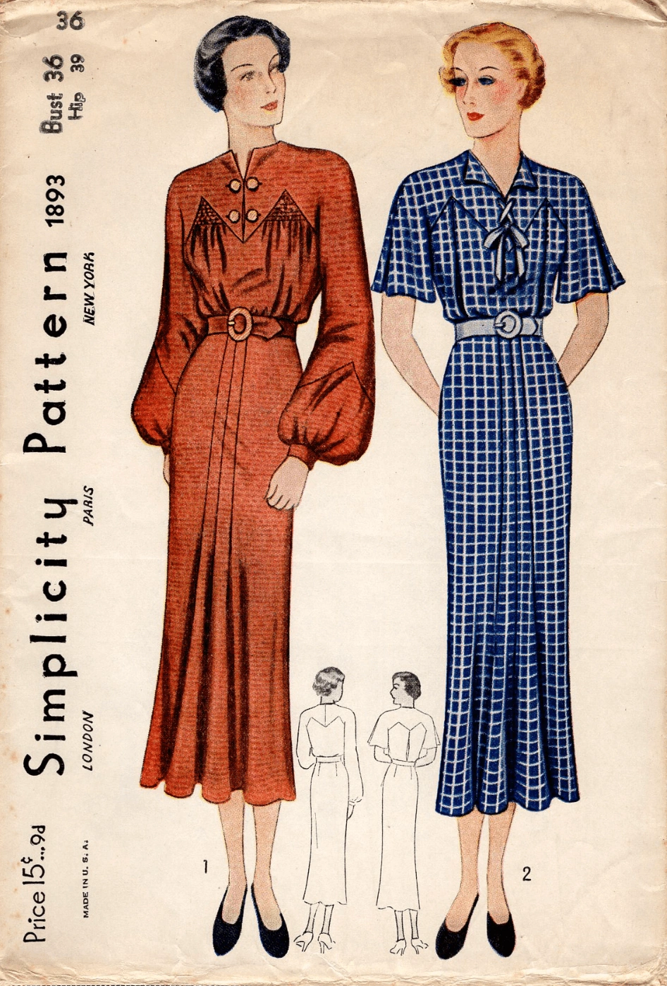 Simplicity 1893 A | Vintage Sewing Patterns | Fandom