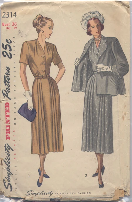 Simplicity 2314 A | Vintage Sewing Patterns | Fandom