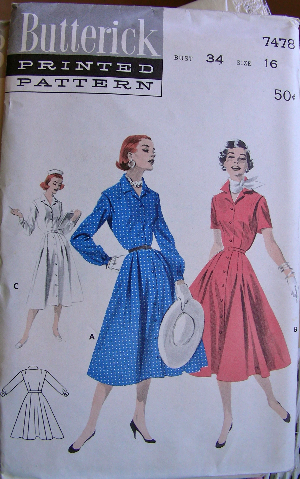 Butterick 7478 | Vintage Sewing Patterns | Fandom