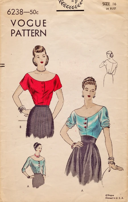 Vogue 6238 | Vintage Sewing Patterns | Fandom