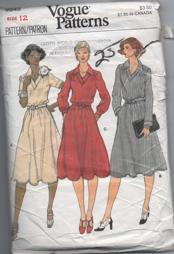 Vogue 9845 | Vintage Sewing Patterns | Fandom