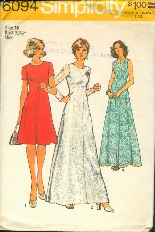 Simplicity 6094 | Vintage Sewing Patterns | Fandom