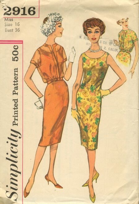 Simplicity 2916 A | Vintage Sewing Patterns | Fandom