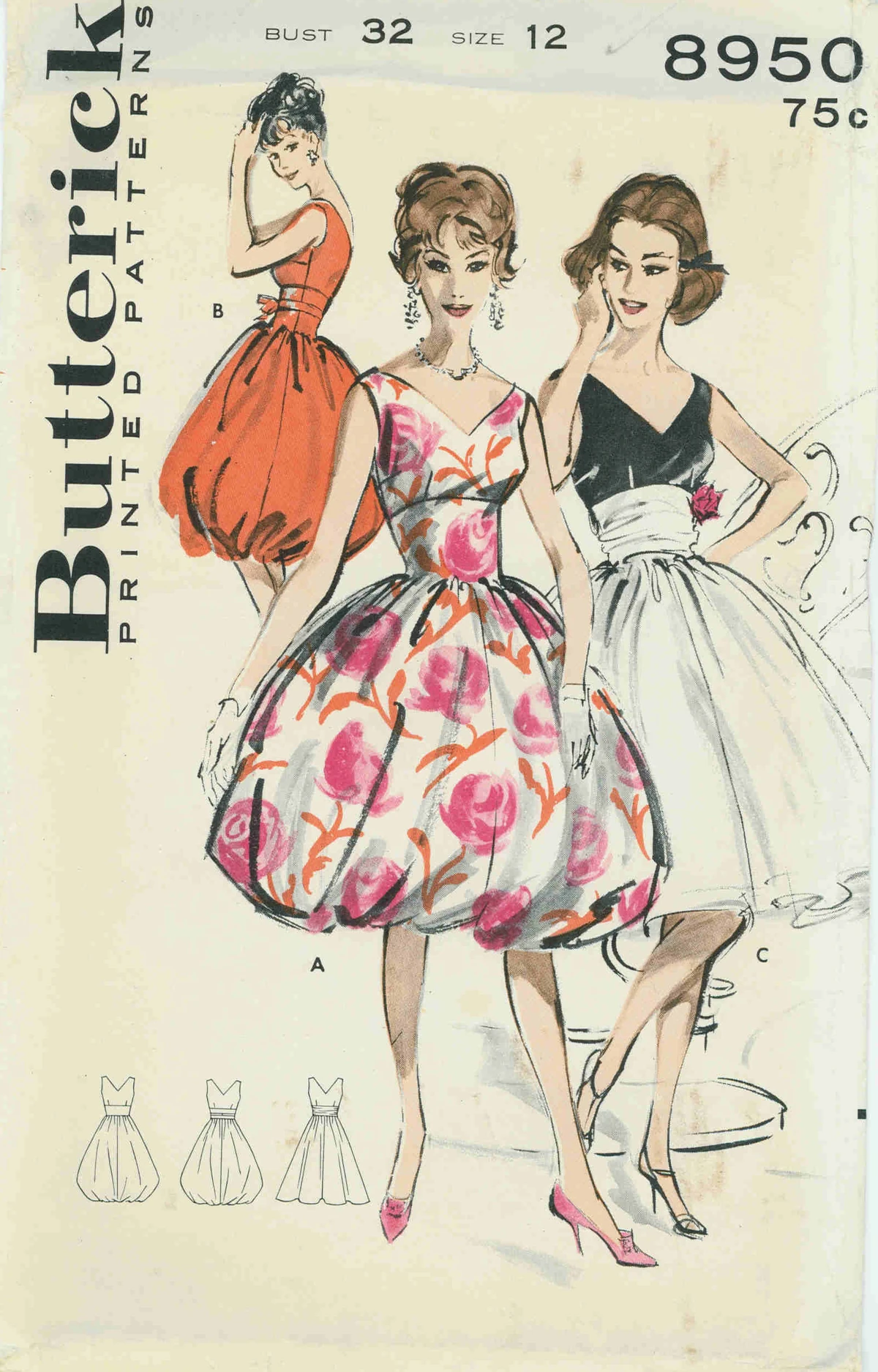 Butterick 8950 | Vintage Sewing Patterns | Fandom