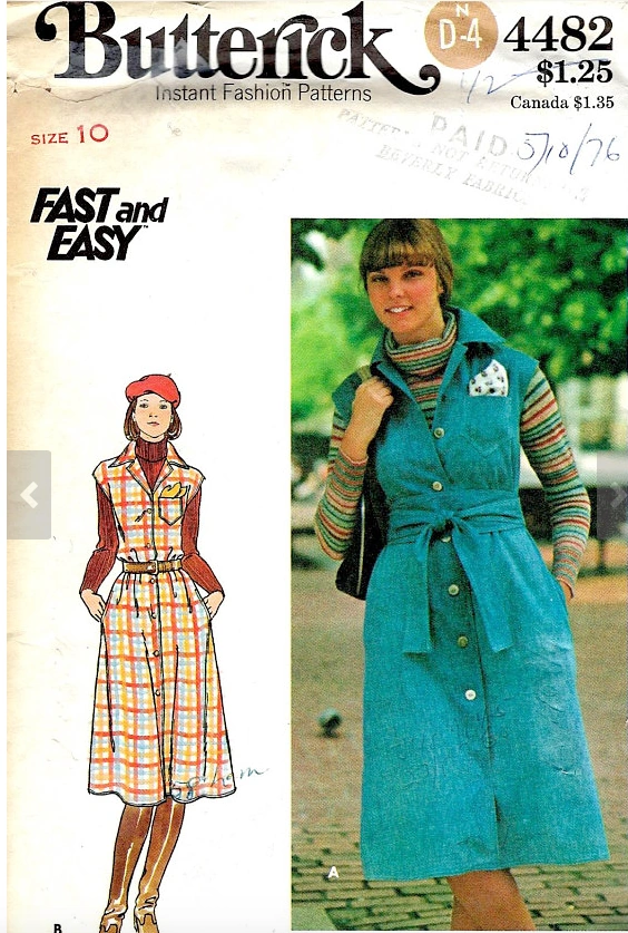 Butterick 4482 B | Vintage Sewing Patterns | Fandom