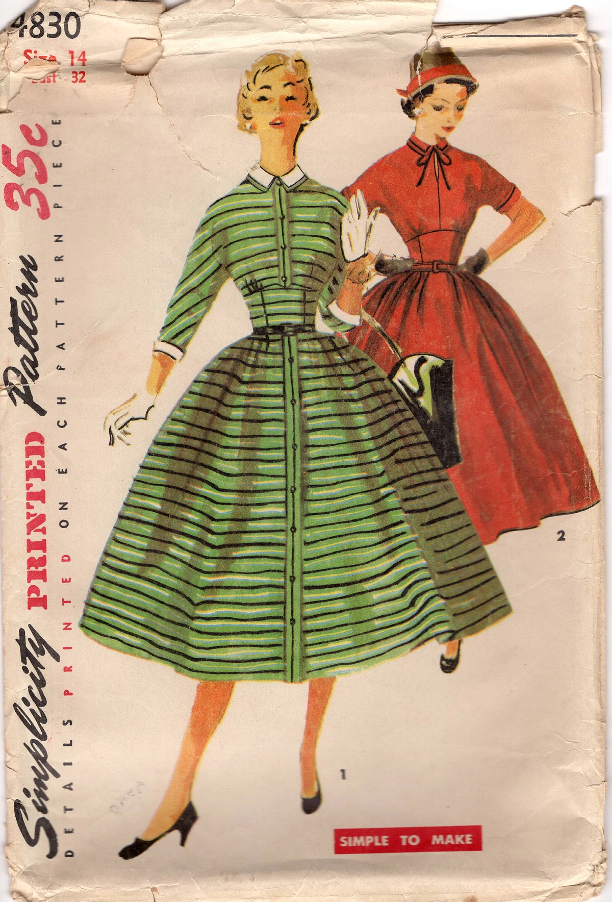 Simplicity 4830 A | Vintage Sewing Patterns | Fandom