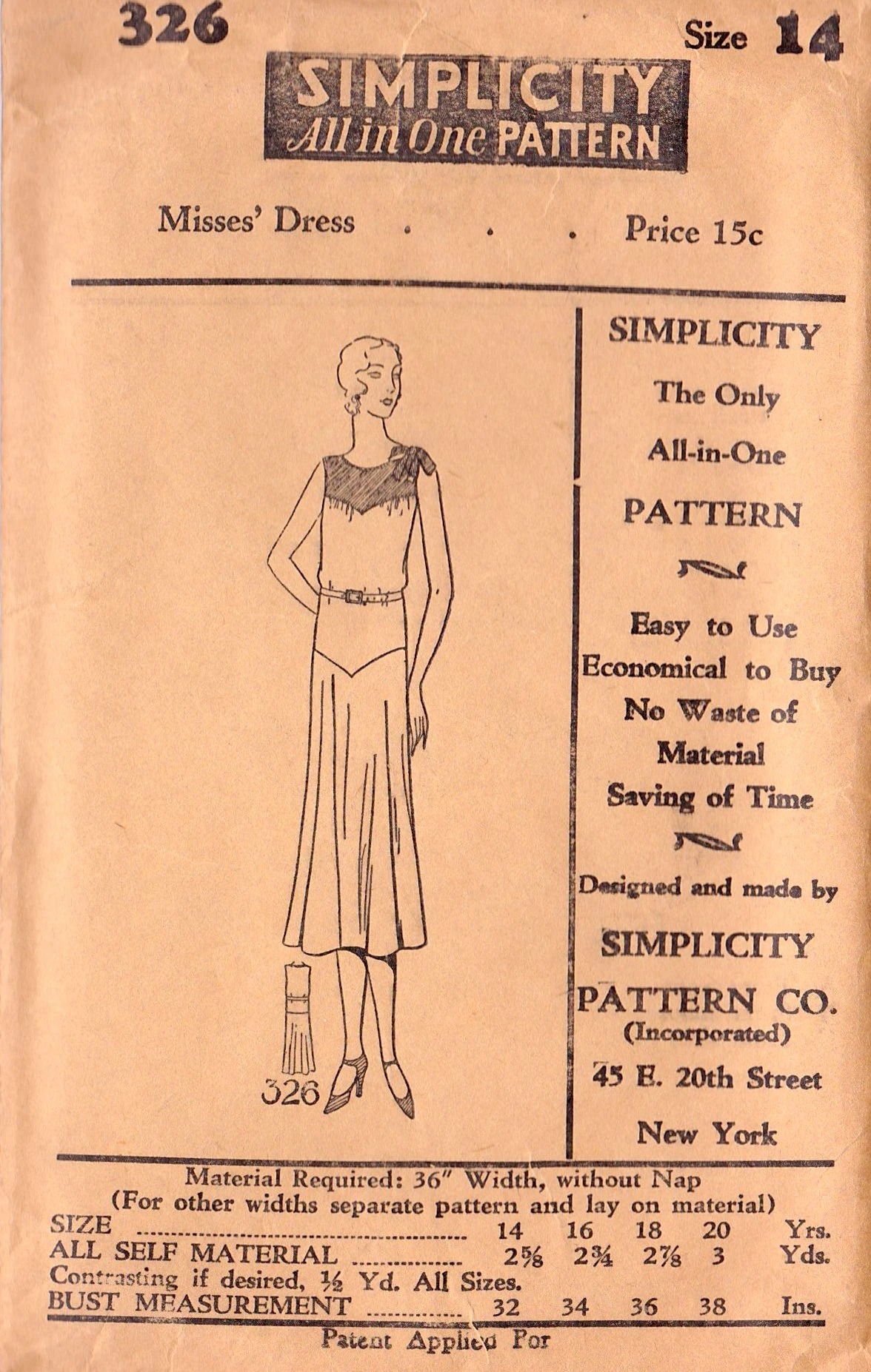 Simplicity 326 A | Vintage Sewing Patterns | Fandom