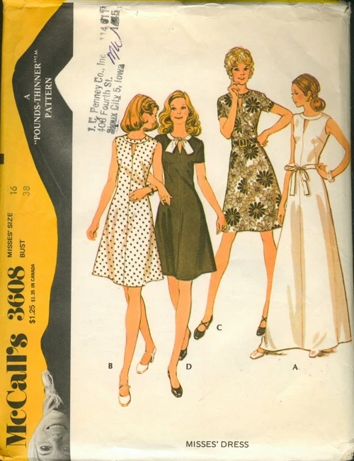 McCall's 3608 | Vintage Sewing Patterns | Fandom