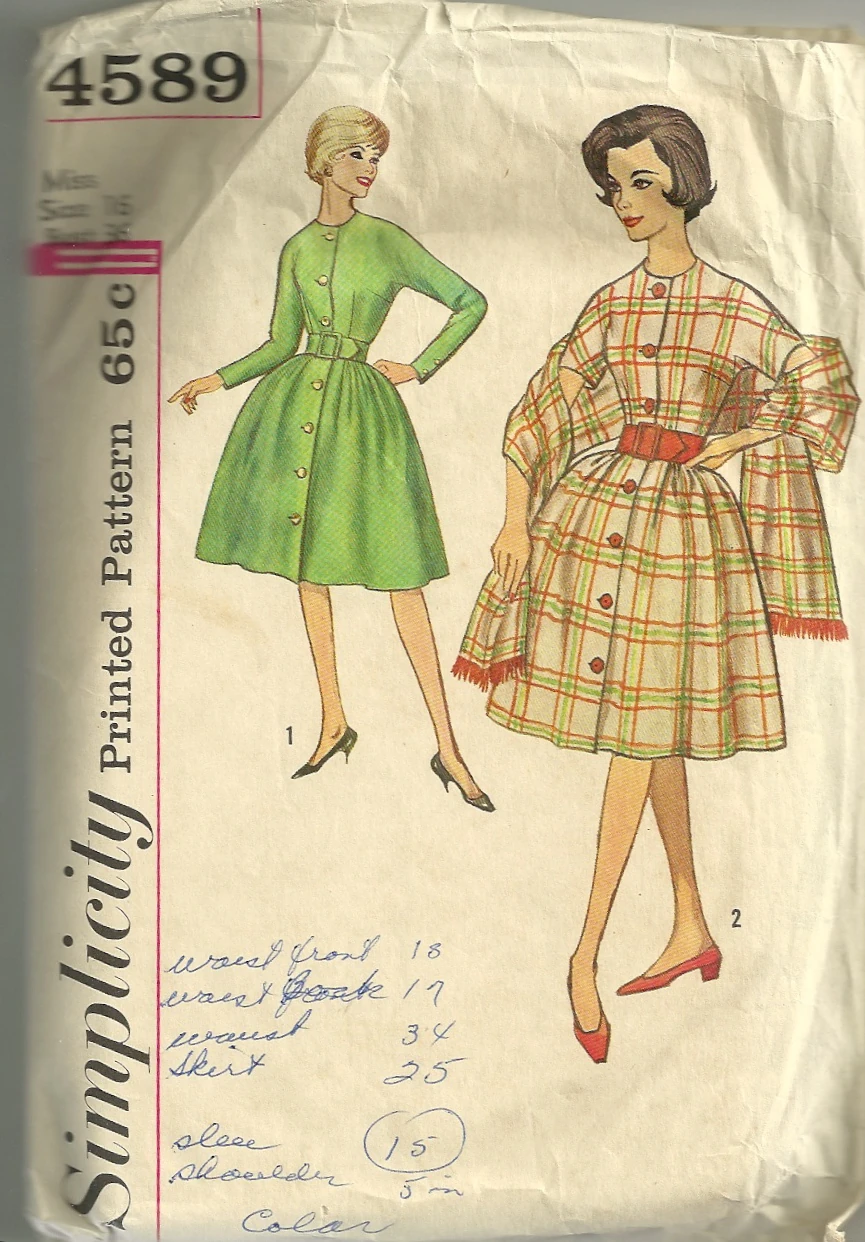 Simplicity 4589 A | Vintage Sewing Patterns | Fandom