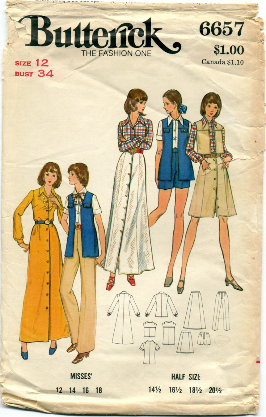 Butterick 6657 | Vintage Sewing Patterns | Fandom