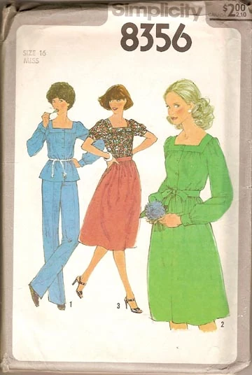 Simplicity 8356 A | Vintage Sewing Patterns | Fandom