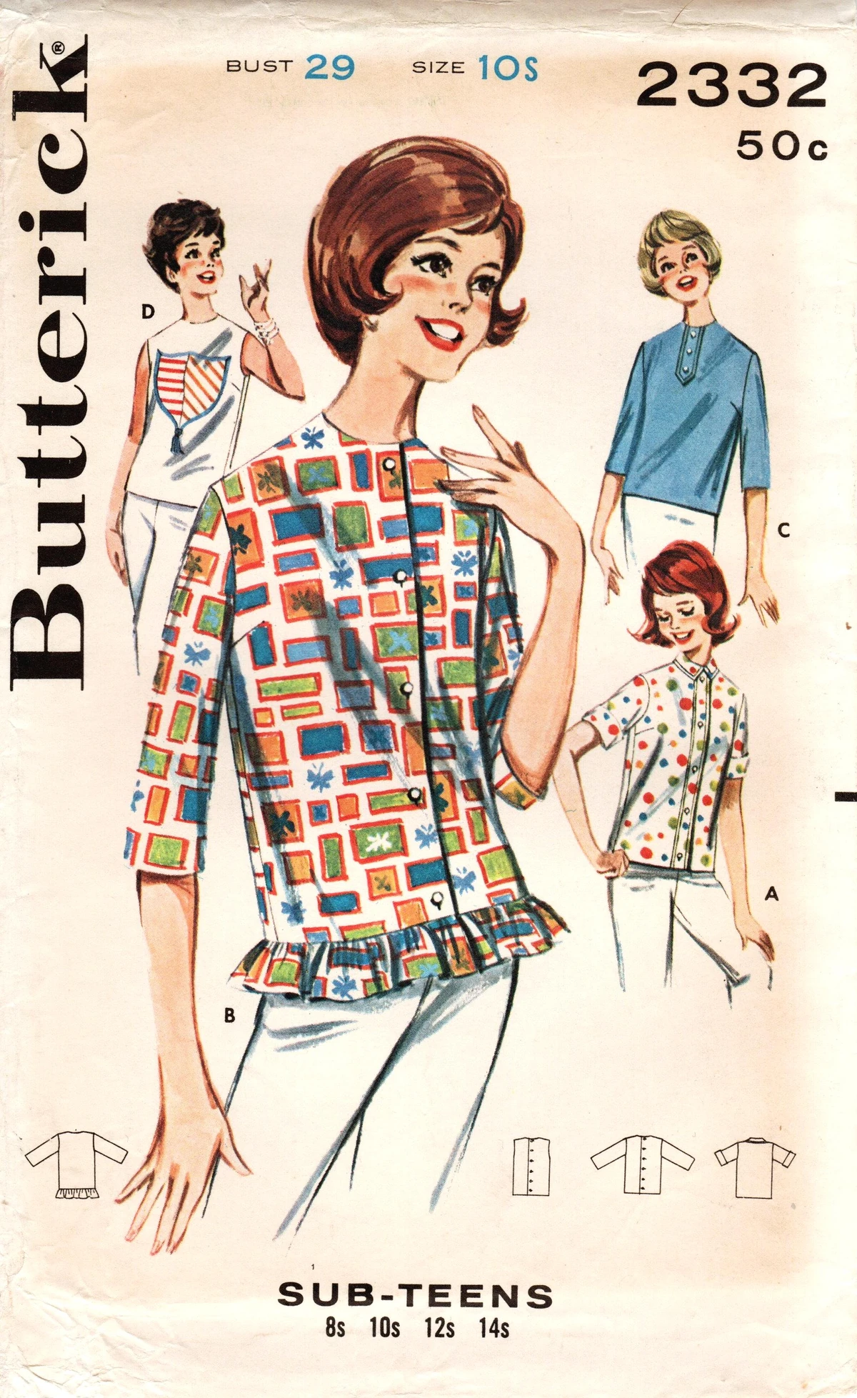 Butterick 2332 A | Vintage Sewing Patterns | Fandom
