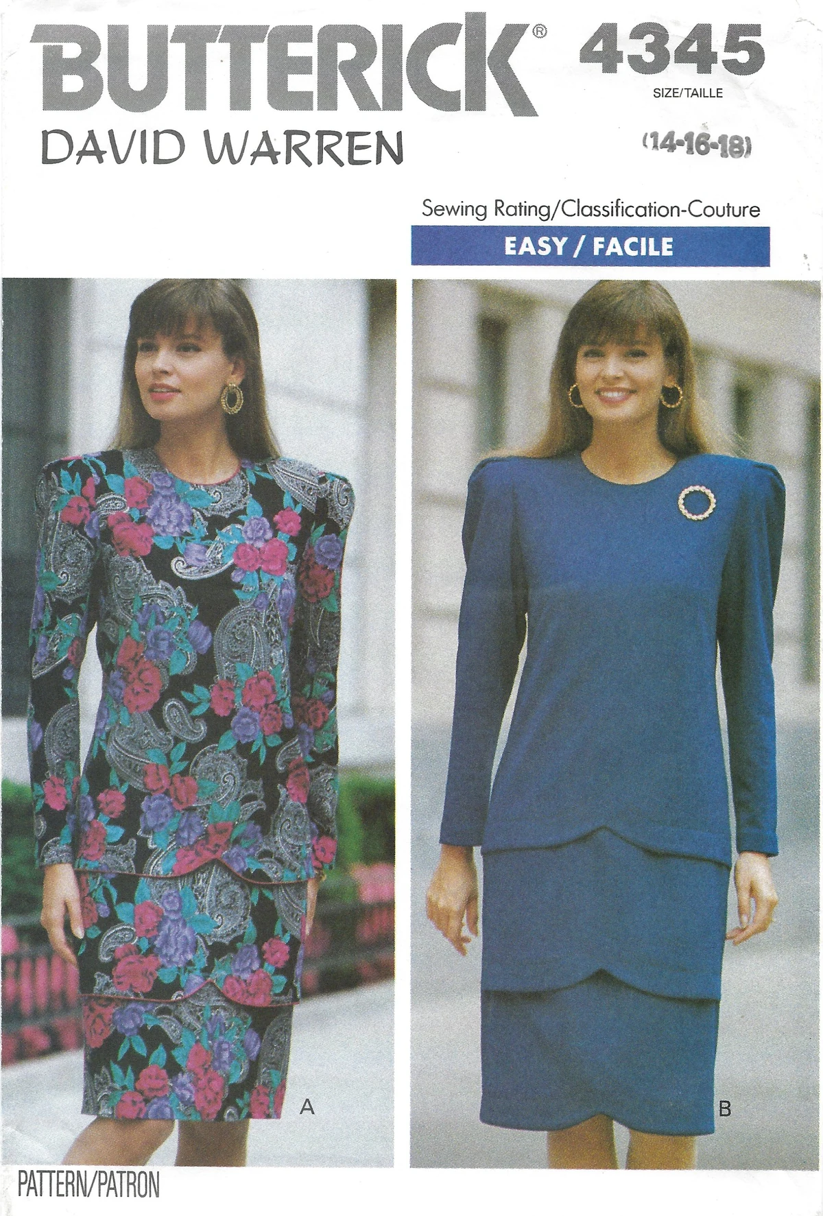 Butterick 4345 B | Vintage Sewing Patterns | Fandom