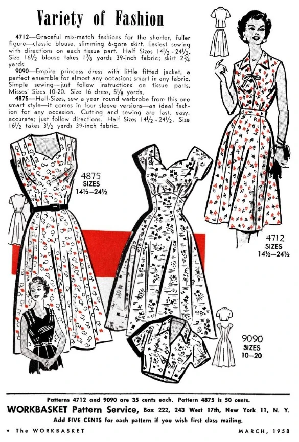 Workbasket 4875 | Vintage Sewing Patterns | Fandom