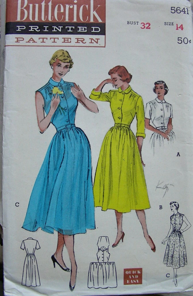 Butterick 5641 A | Vintage Sewing Patterns | Fandom